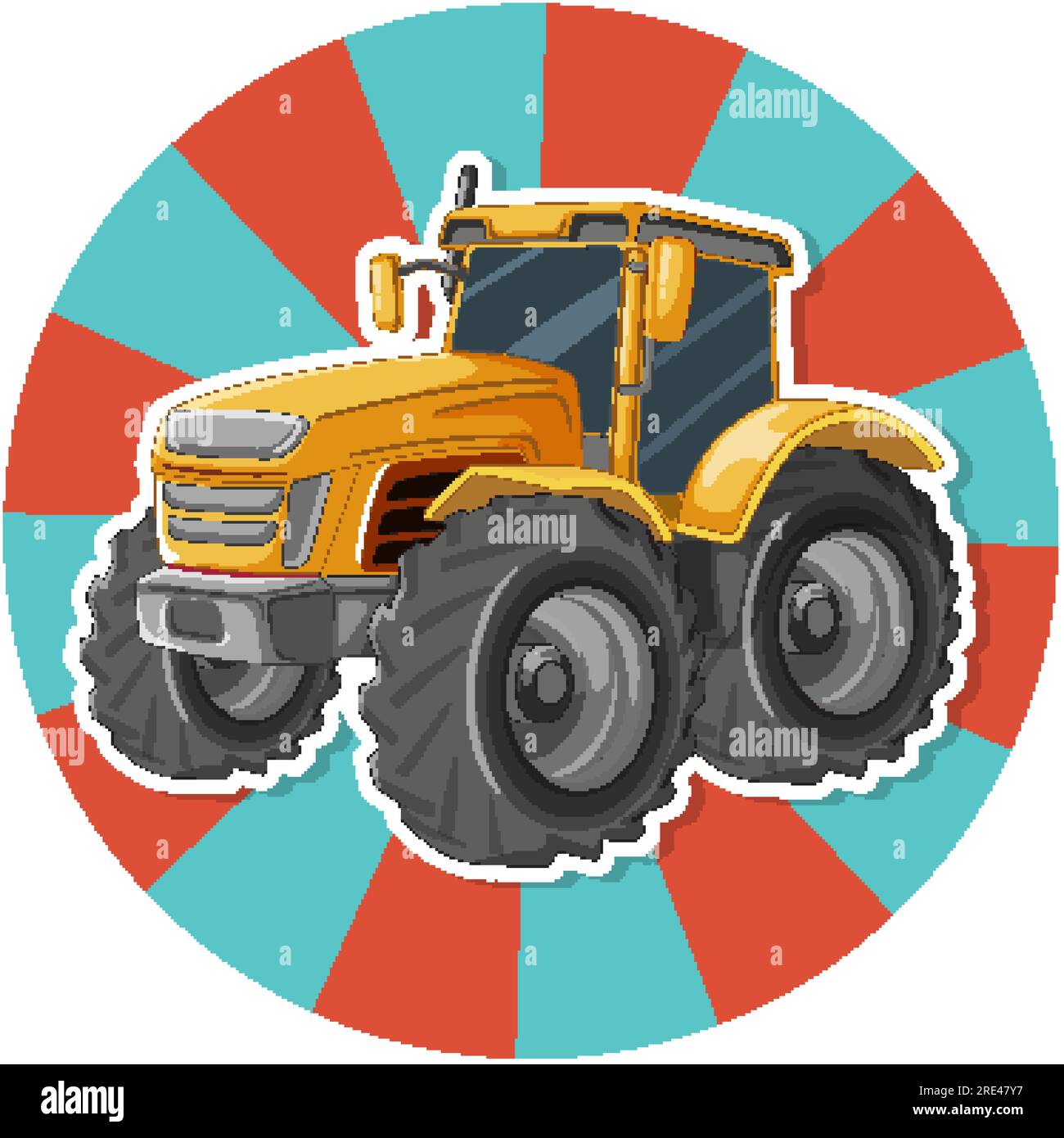 Yellow Tractor Clipart
