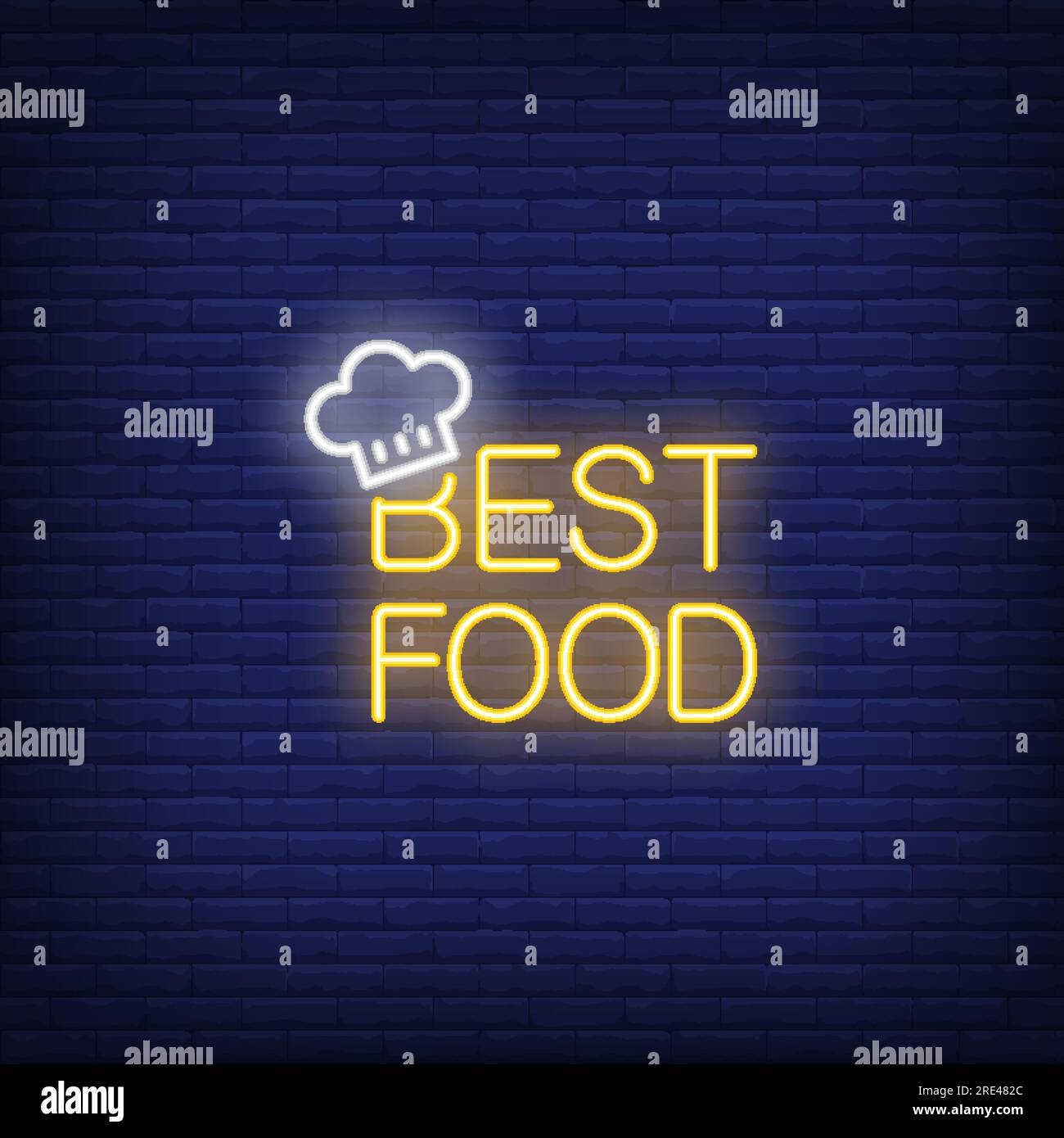 Best food neon sign Stock Vector Image & Art - Alamy