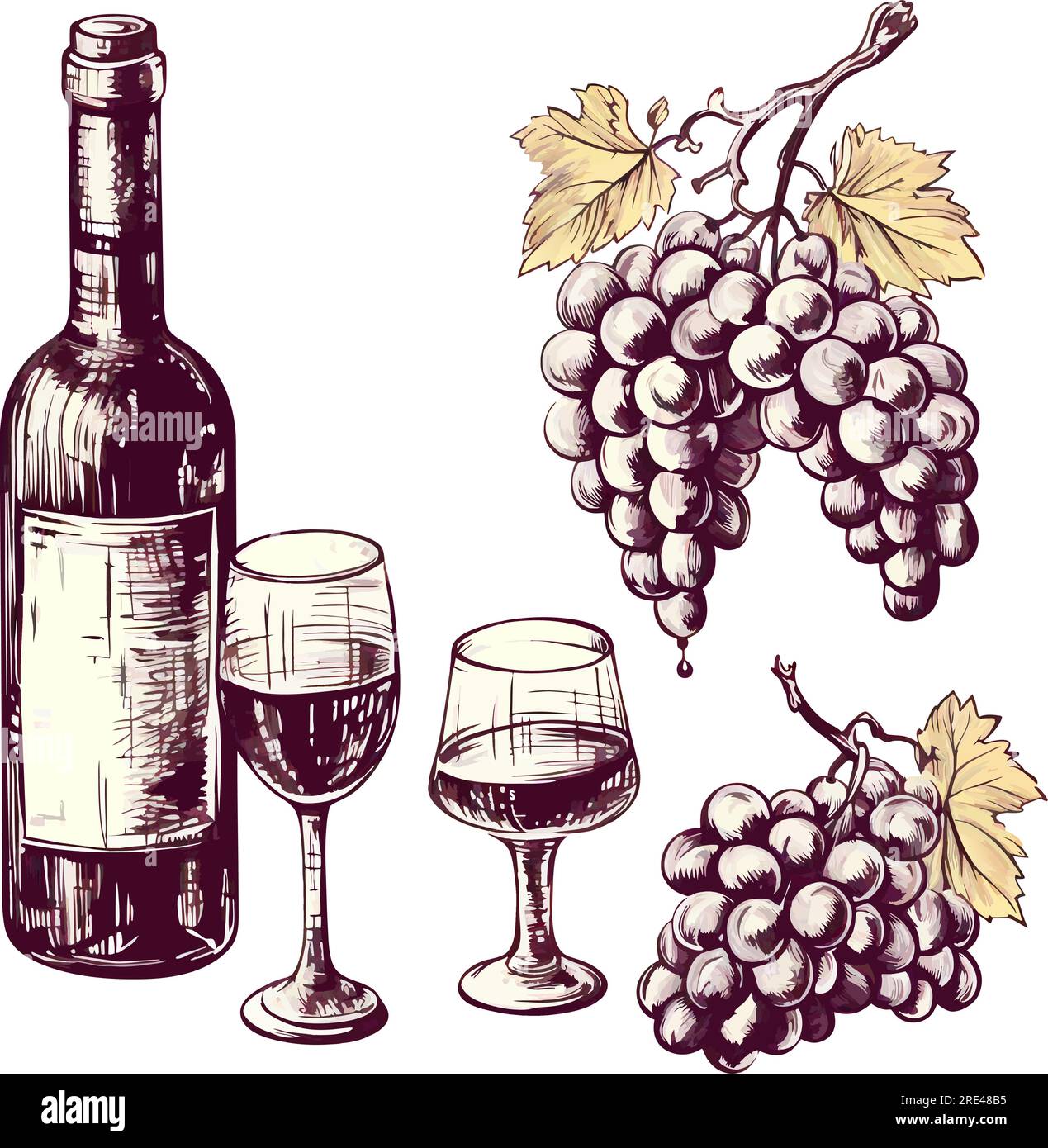 Vector fermented fruit drink with alchocol icon eps10. Vector wine ...