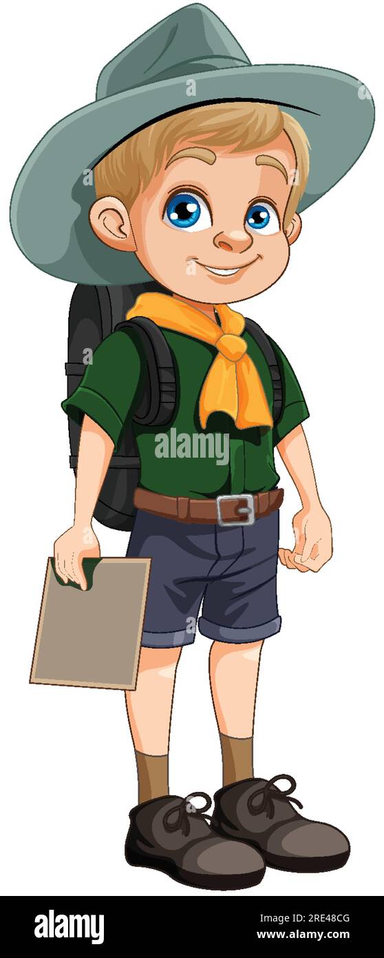 Scout Boy Cartoon Character illustration Stock Vector Image & Art - Alamy