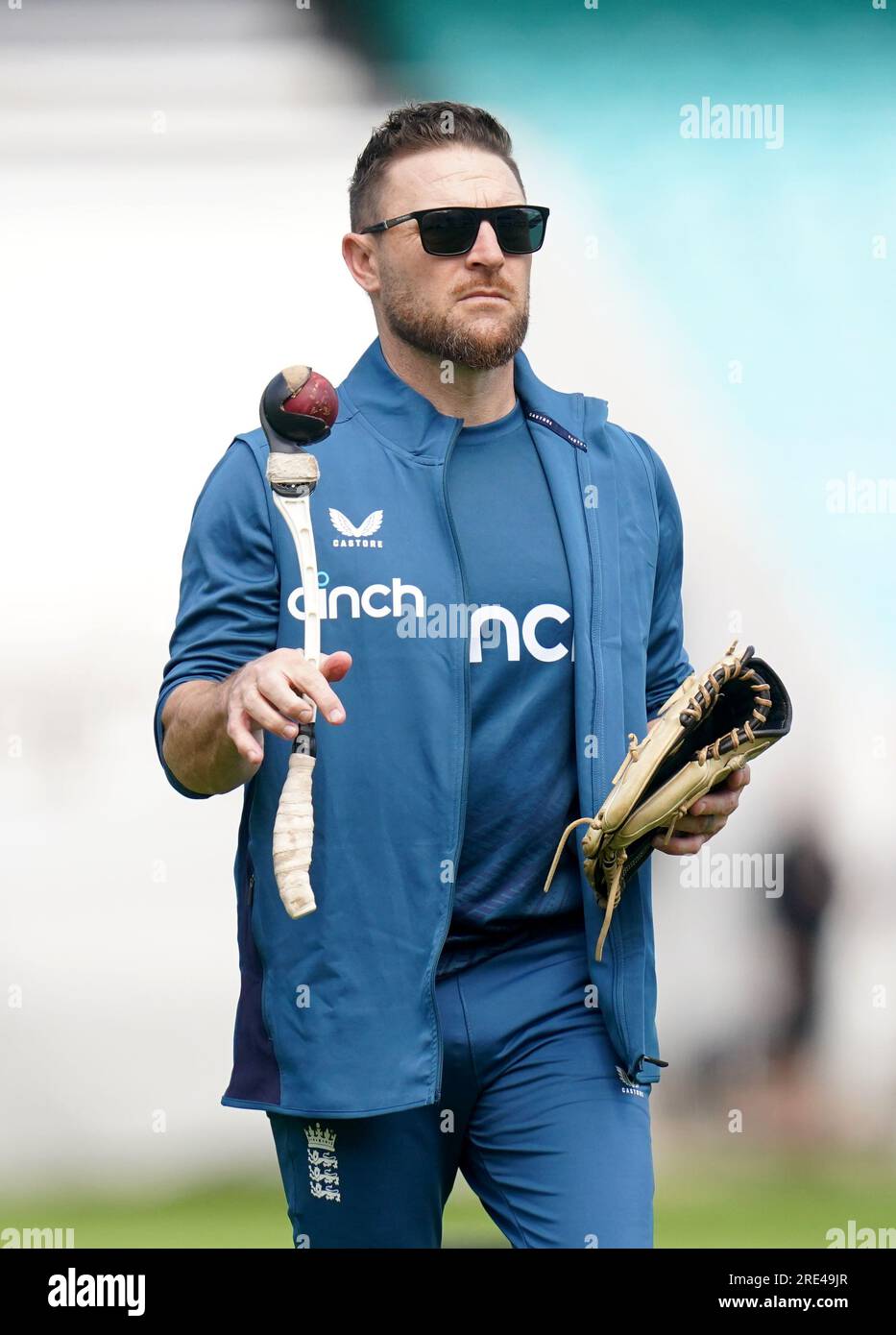 England head coach Brendon McCullum during a nets session ahead of the ...