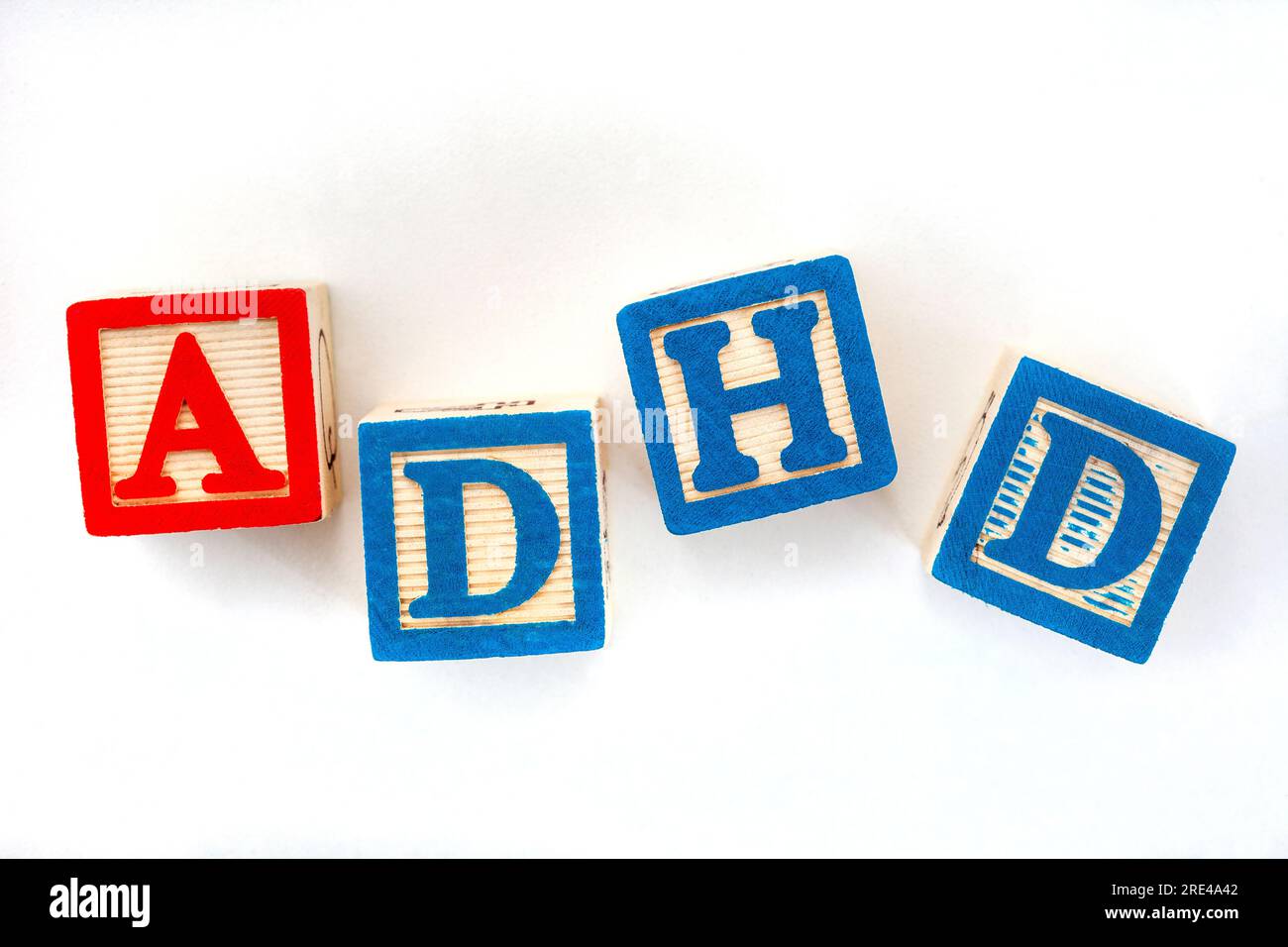 ADHD in kids letter blocks on white Stock Photo - Alamy