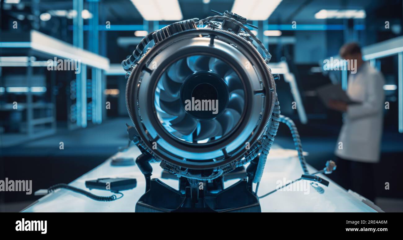 Middle Aged Industrial Turbine Specialist Working on an Innovative ...