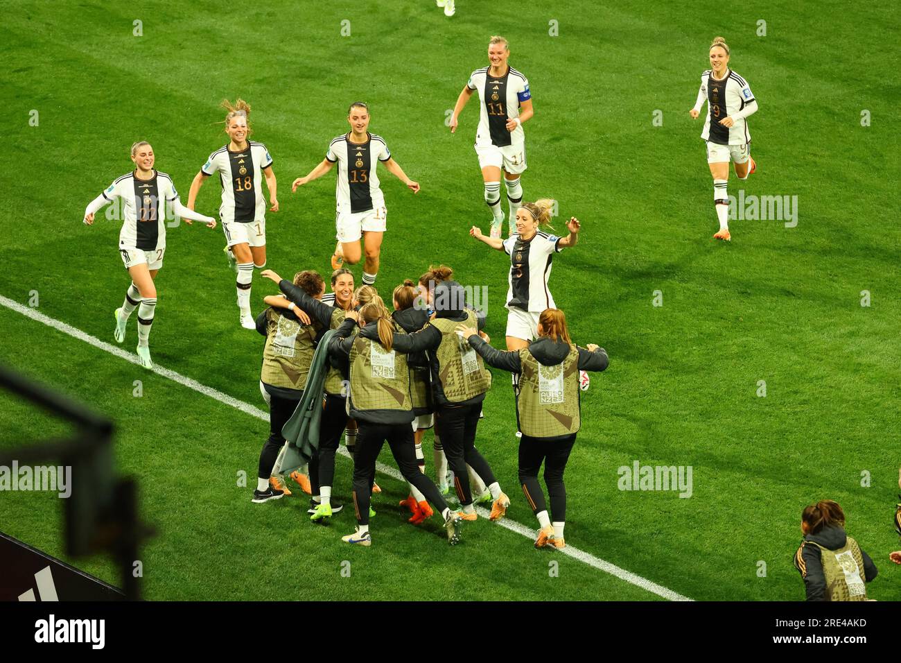 German team celebrates a goal during the FIFA Women's World Cup ...