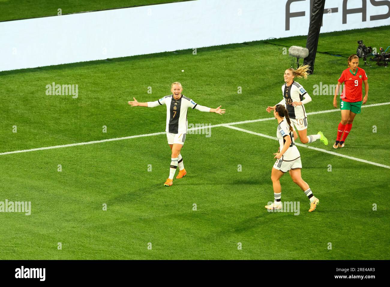 Lea Schuller (C) of Germany celebrates a goal during the FIFA Women's ...