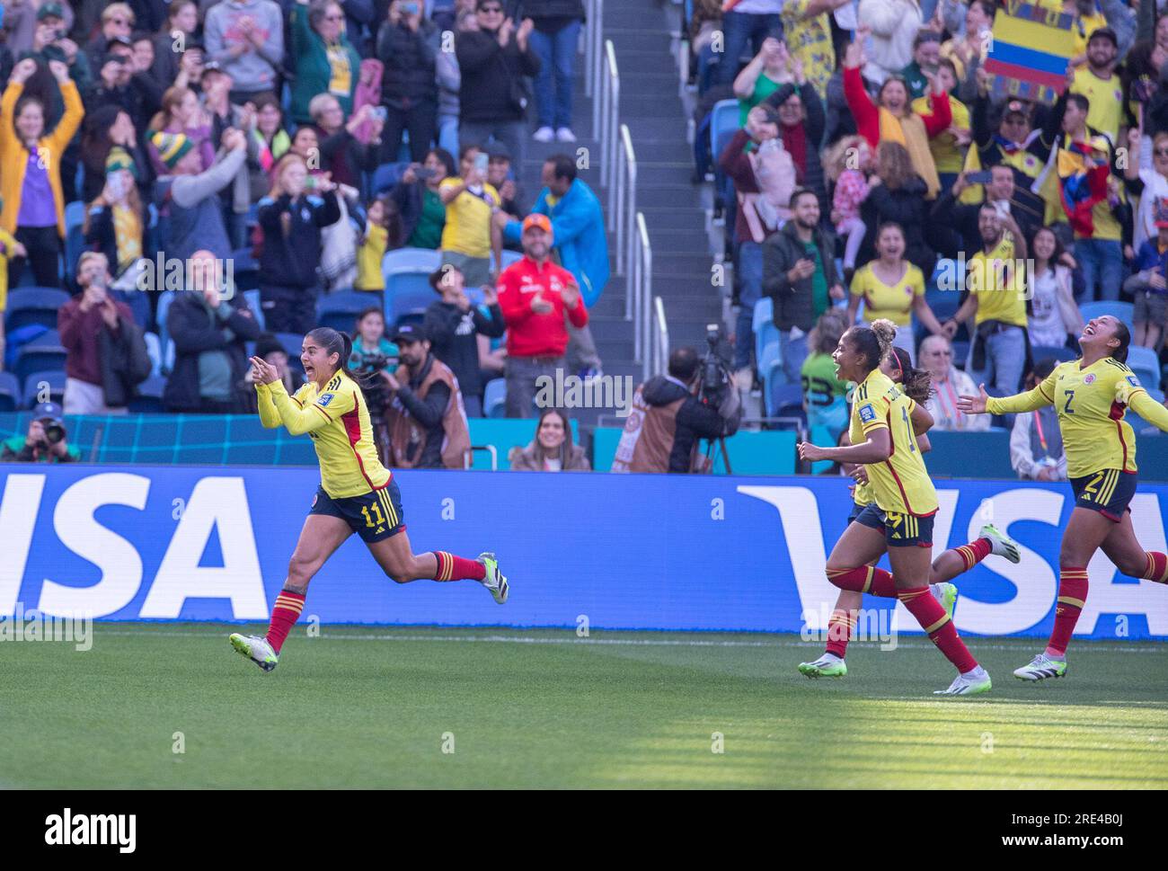 Sydney, Australia. 25th July, 2023. Catalina Usme (L) of Colombia ...