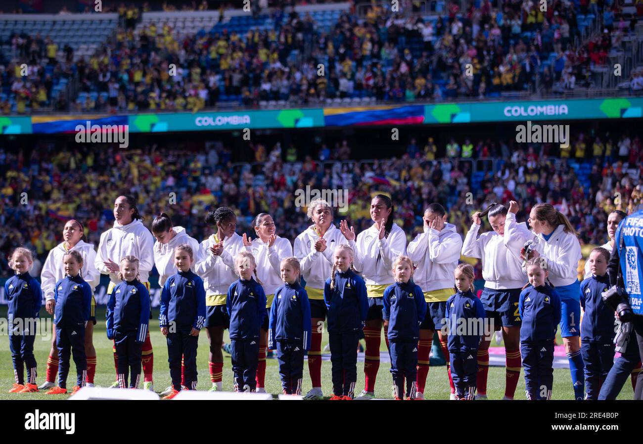 Sydney, Australia. 25th July, 2023. Starting players of Colombia line ...