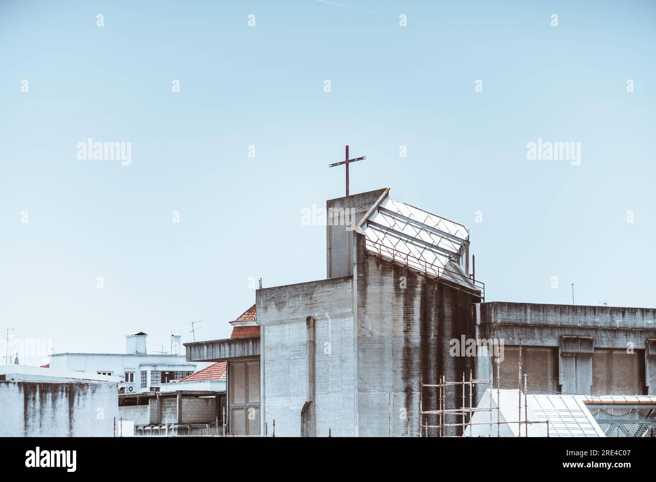 A roof of the parish Roman Catholic church Sagrado Coracao de Jesus ...