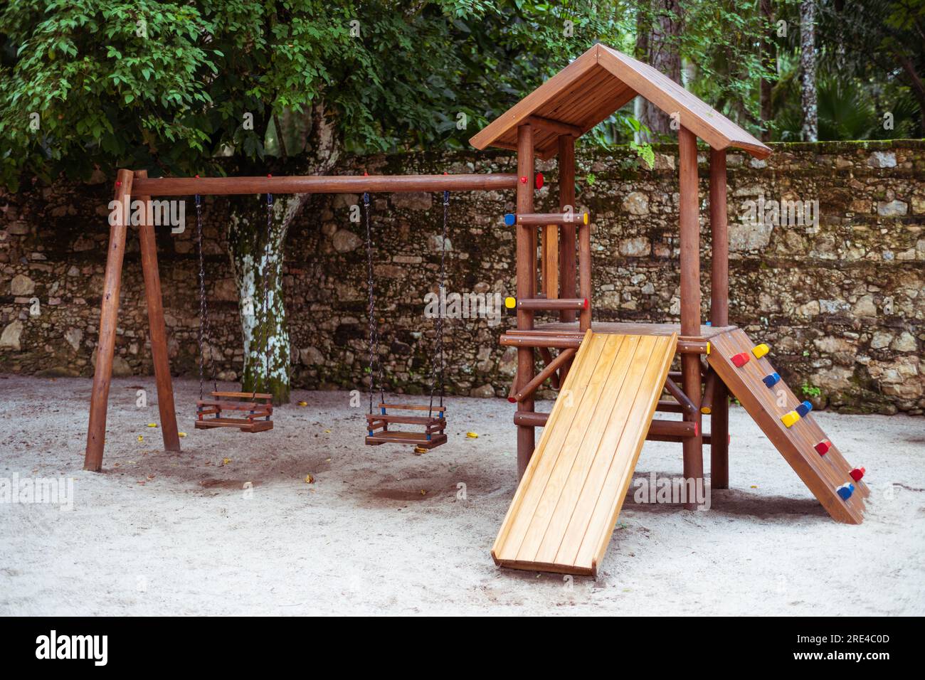Kids play structure with a triangle hi-res stock photography and images ...