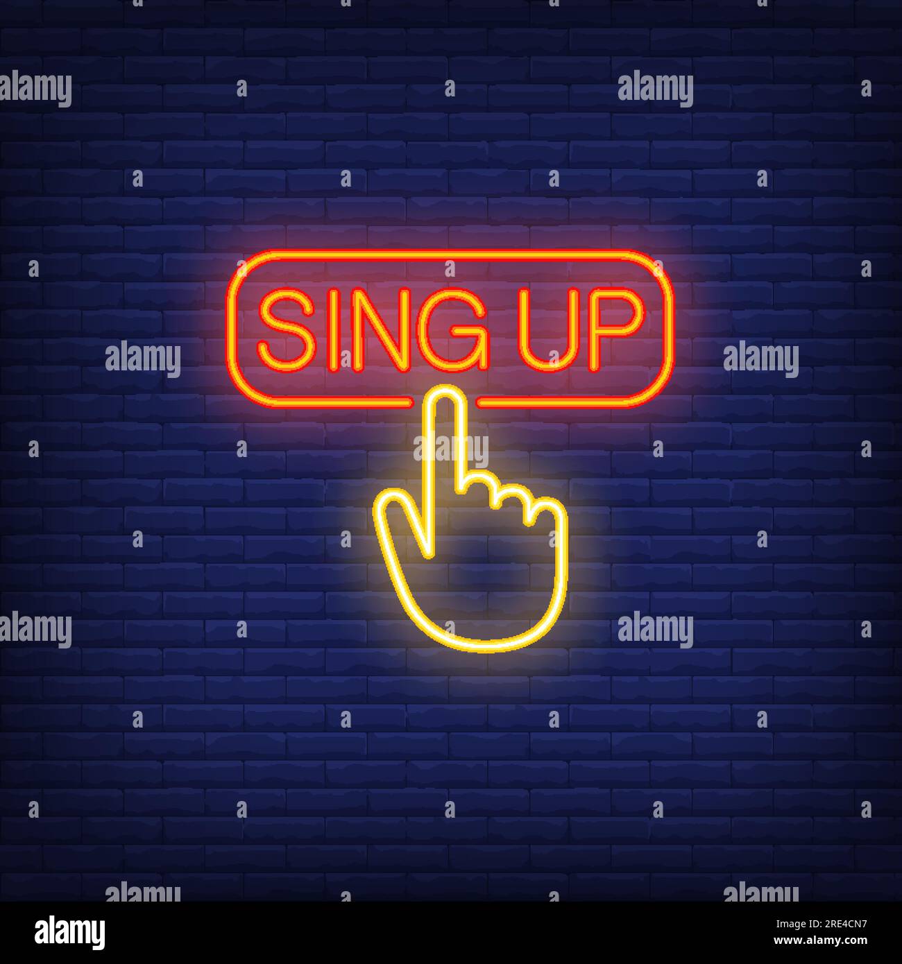 Sign up neon sign Stock Vector Image & Art - Alamy