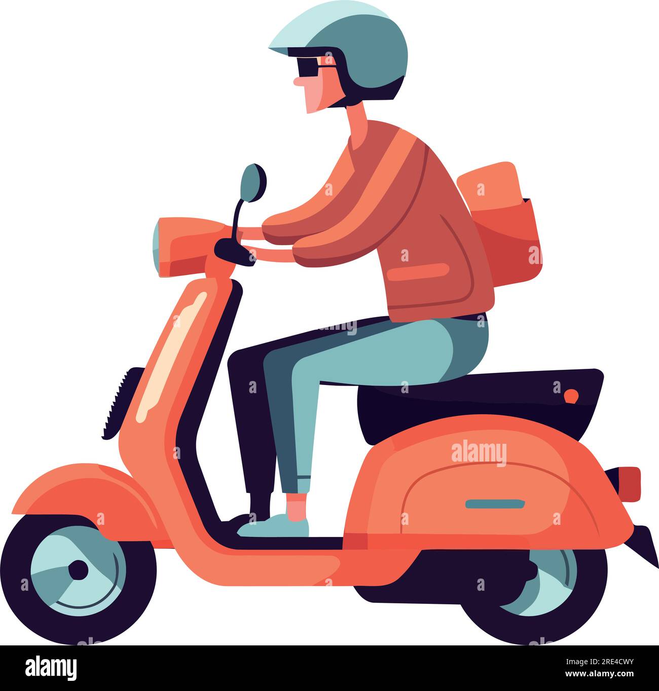 person riding a motorcycle with freedom over white Stock Vector Image ...