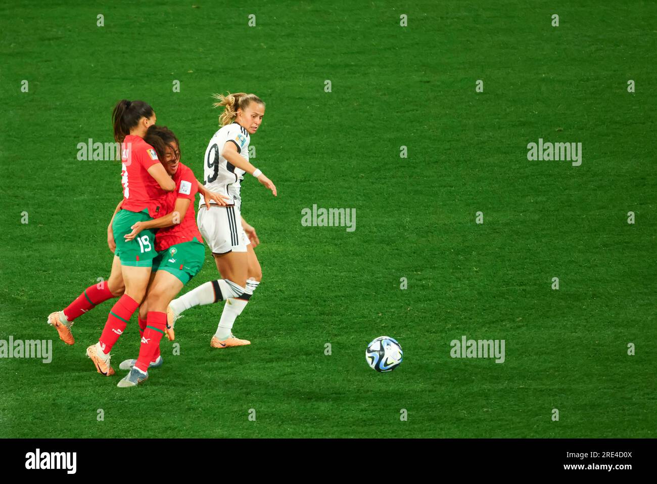 Melbourne, Australia. 24th July, 2023. Sakina Ouzraoui (L) and Sarah ...