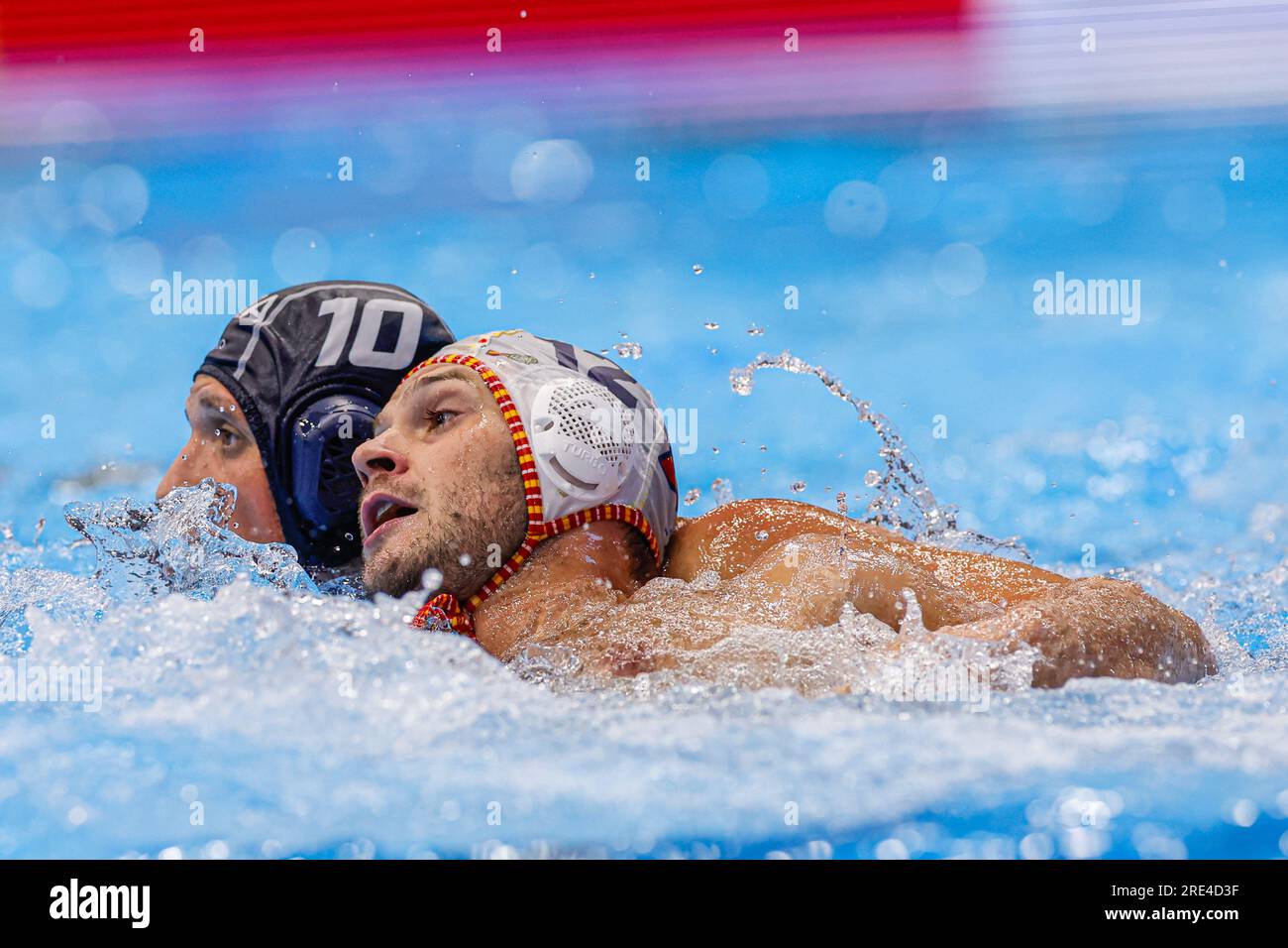 Fukuoka, Japan. 25th July, 2023. FUKUOKA, JAPAN - JULY 25: Charles Canonne of France, Alejandro ...