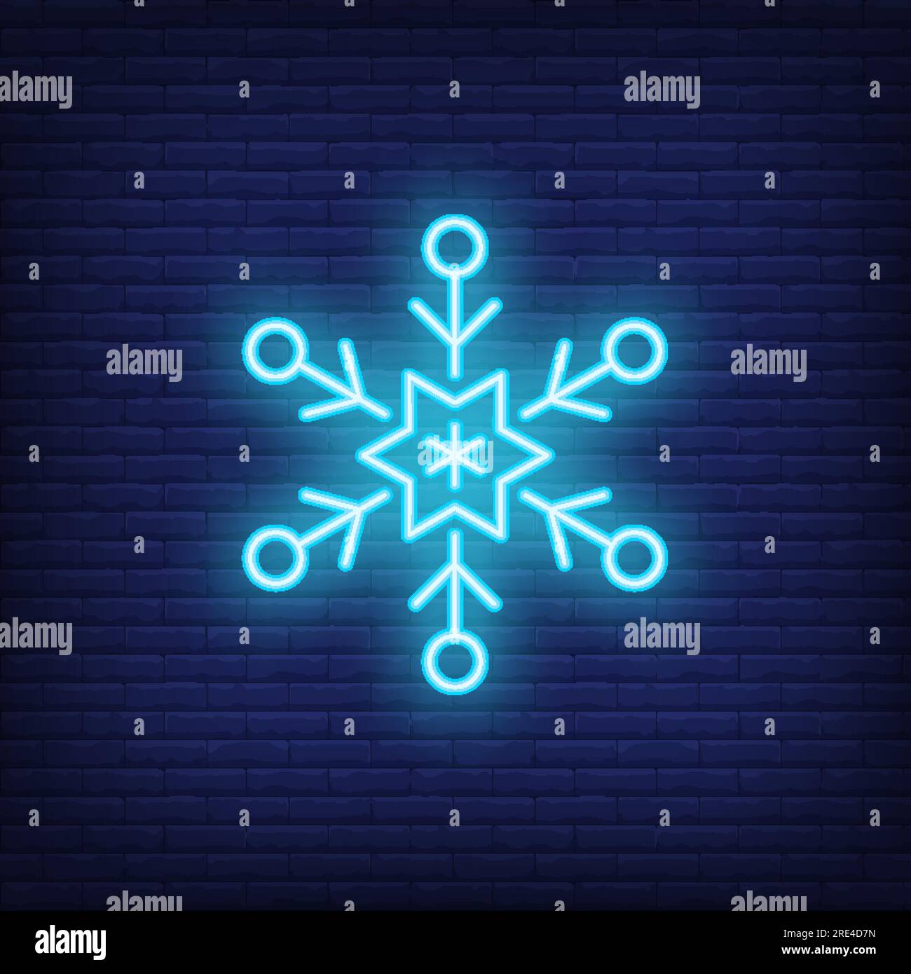 Snowflake neon sign Stock Vector Image & Art - Alamy