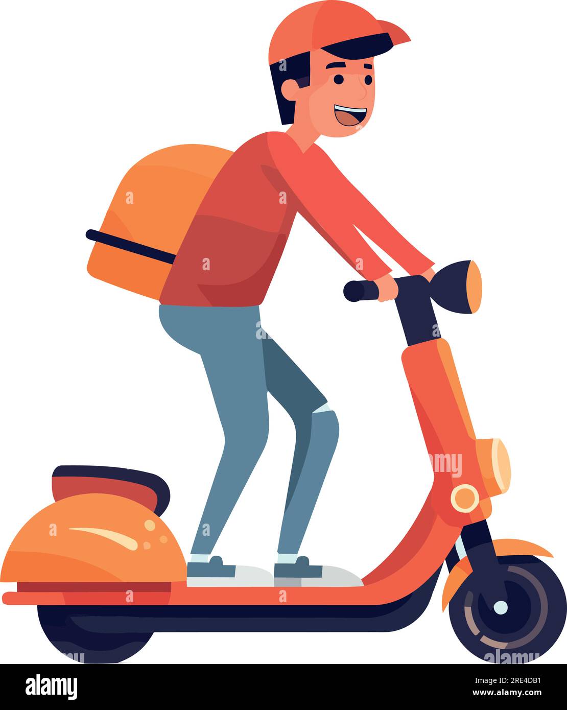 Boy push scooter Cut Out Stock Images & Pictures - Alamy