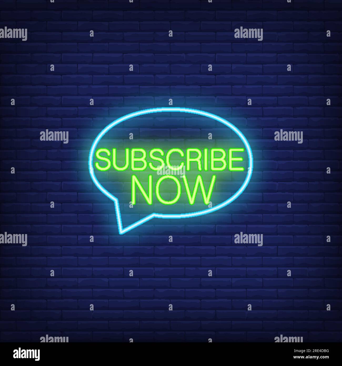 Subscribe now neon sign Stock Vector Image & Art - Alamy