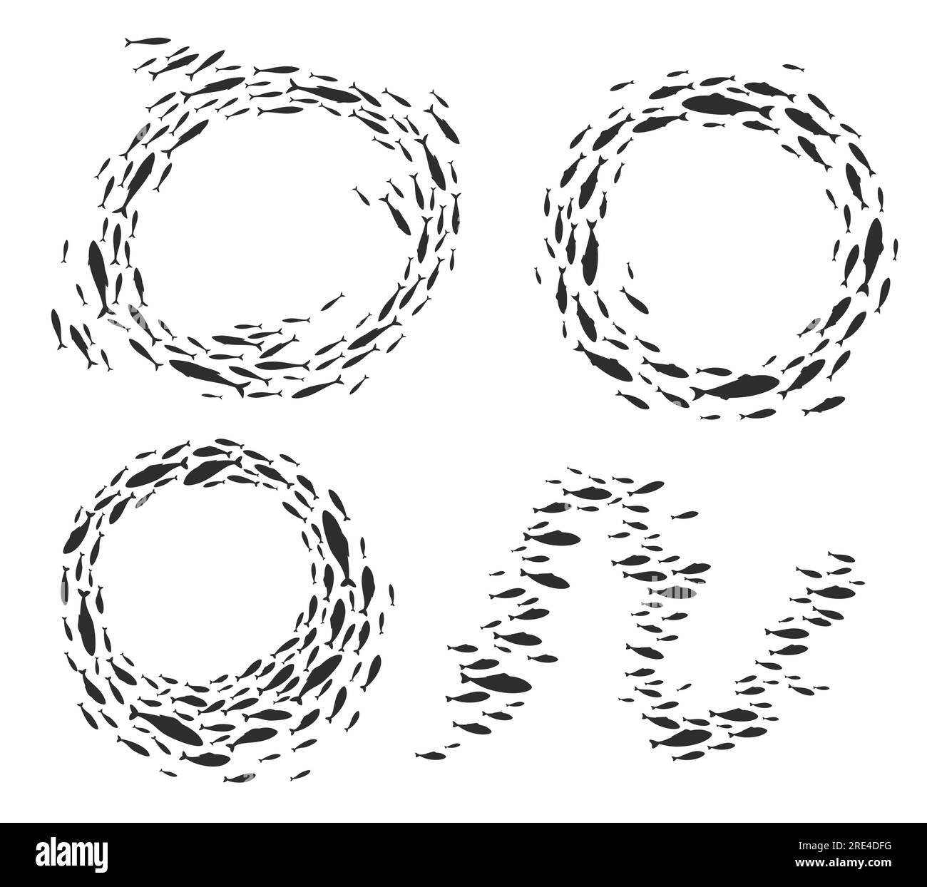 School fish in sea water Black and White Stock Photos & Images - Alamy