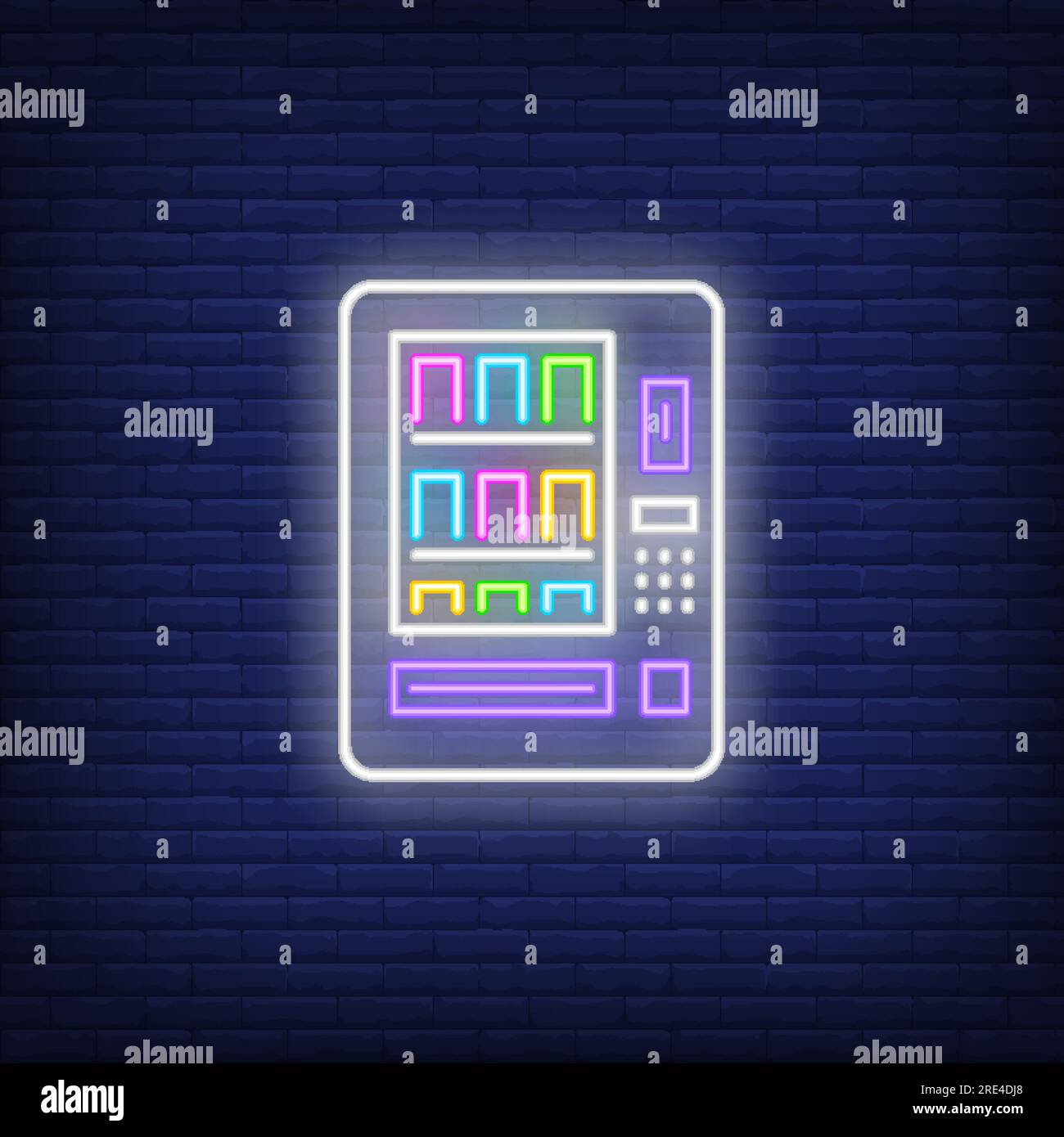 Bright vending machine neon sign Stock Vector Image & Art - Alamy