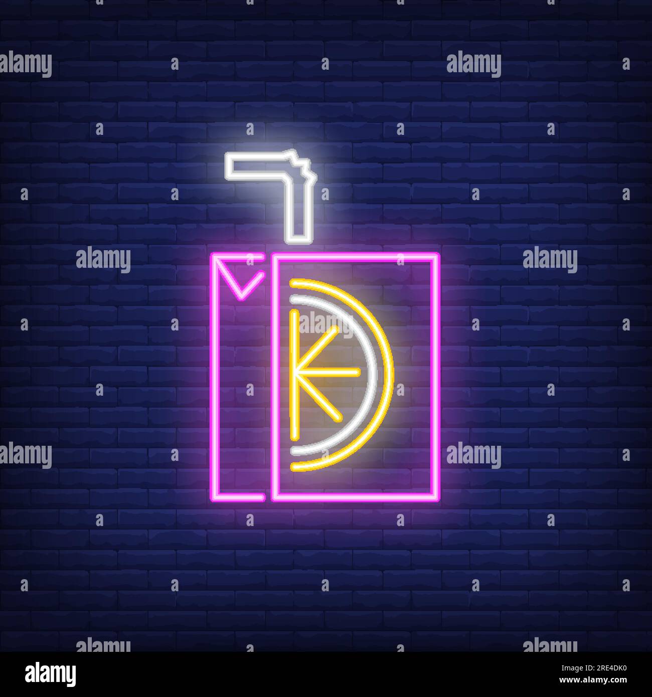Carton of juice neon sign Stock Vector Image & Art - Alamy