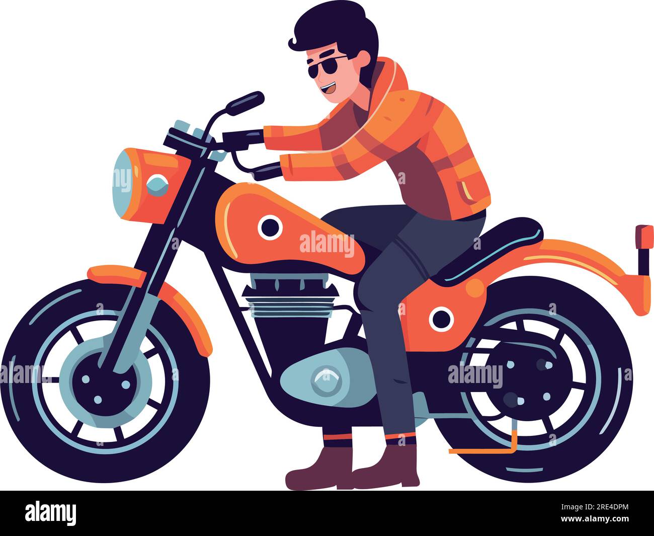 Man woman on motorcycle Stock Vector Images - Alamy
