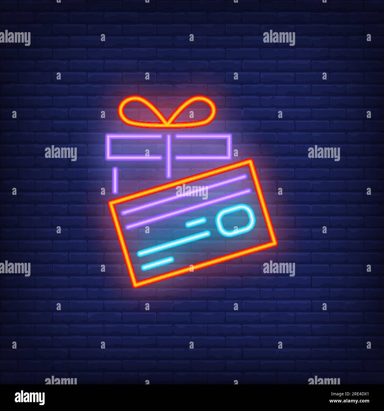 Gift and pay card neon sign Stock Vector Image & Art - Alamy