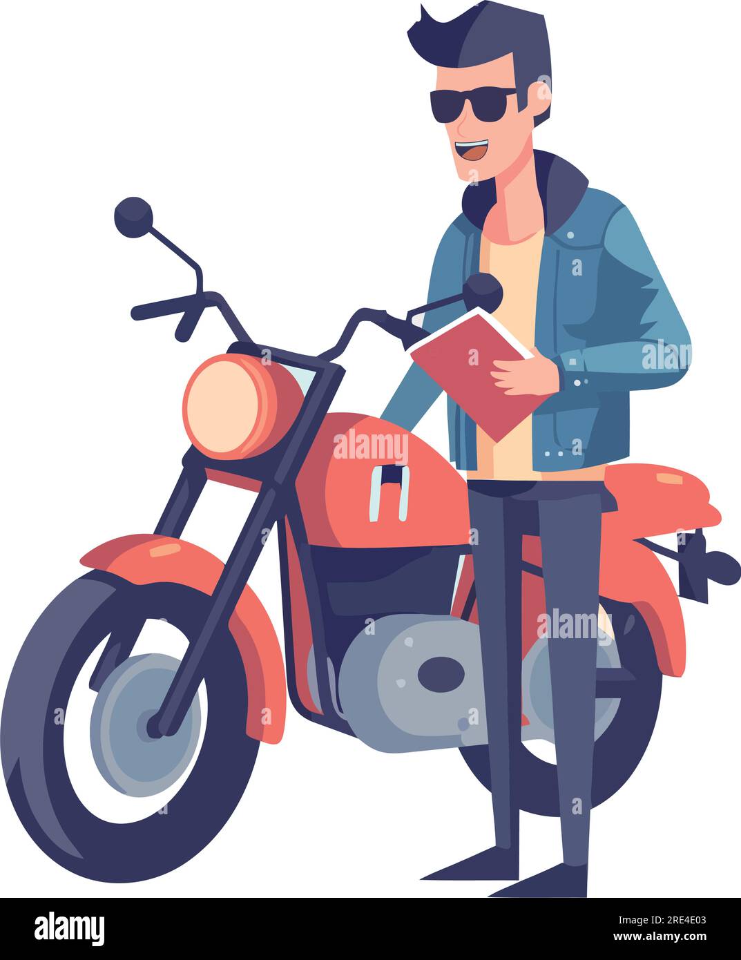 One person riding a motorcycle with freedom over white Stock Vector ...