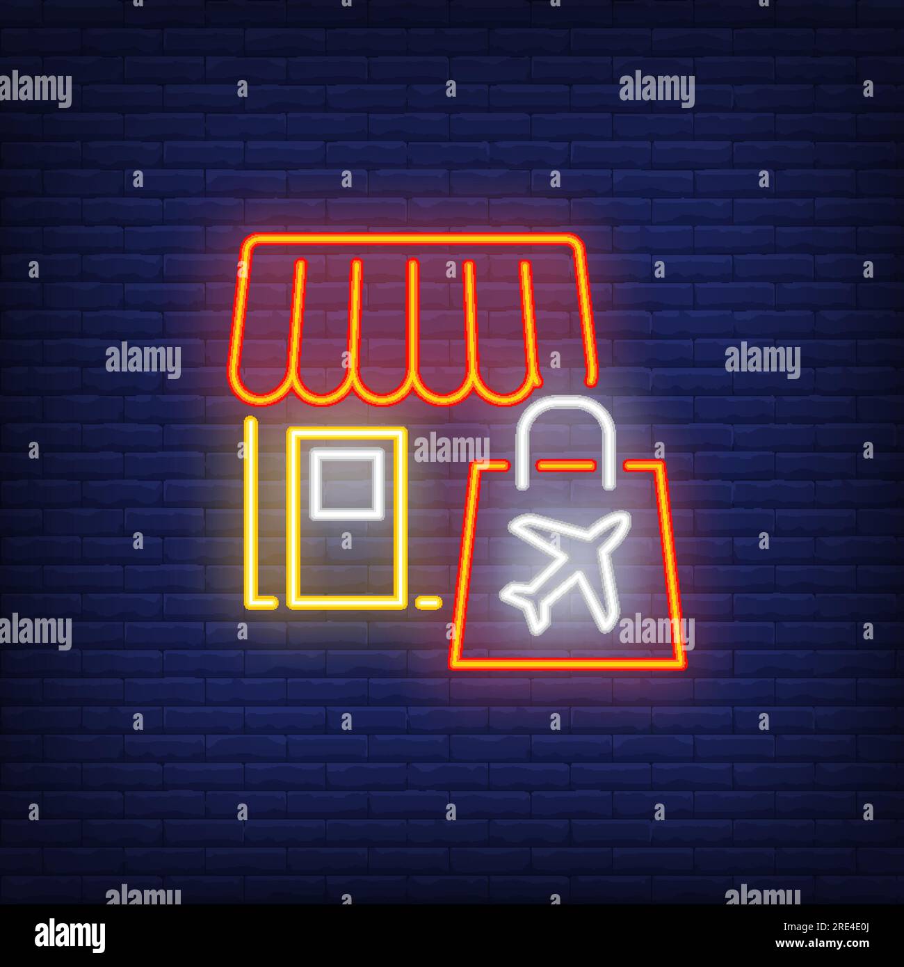 Shop neon sign Stock Vector Image & Art - Alamy