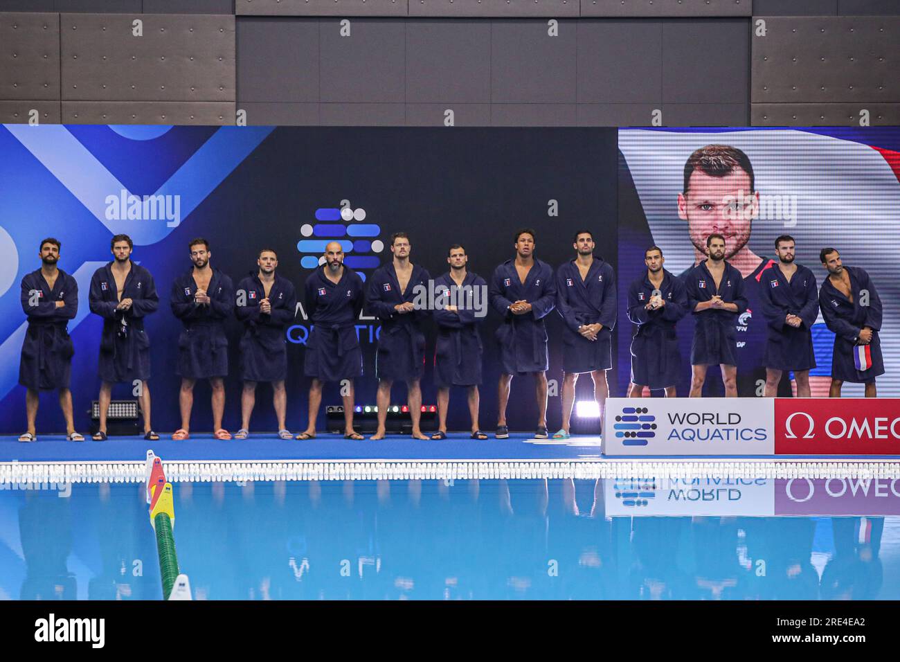 FUKUOKA, JAPAN - JULY 25: Clement Dubois of France, Remi Saudadier of ...