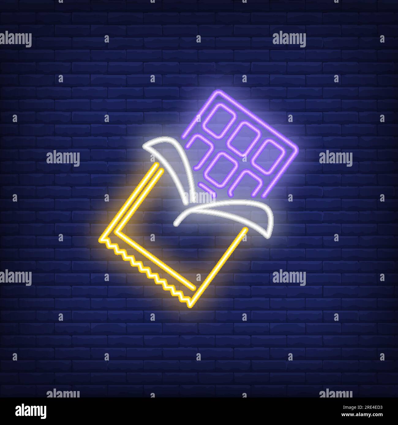 Chocolate bar neon sign Stock Vector Image & Art - Alamy