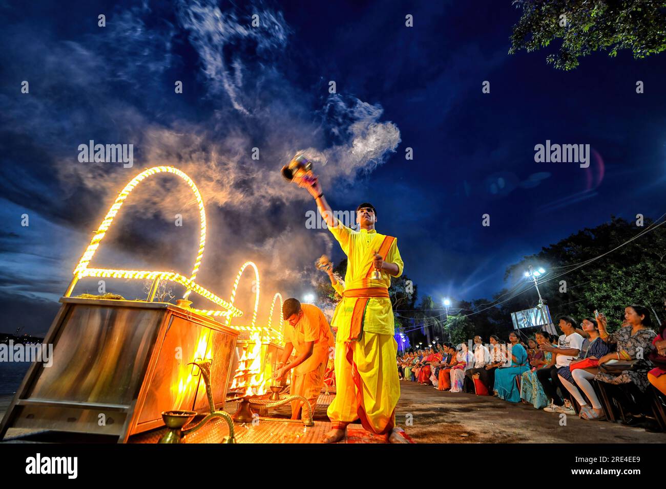 July 22, 2023, Kolkata, India: People gather to observe the traditional ...