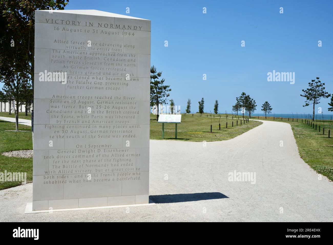 White Stone Information Tablets at the entrance to The British Normandy ...
