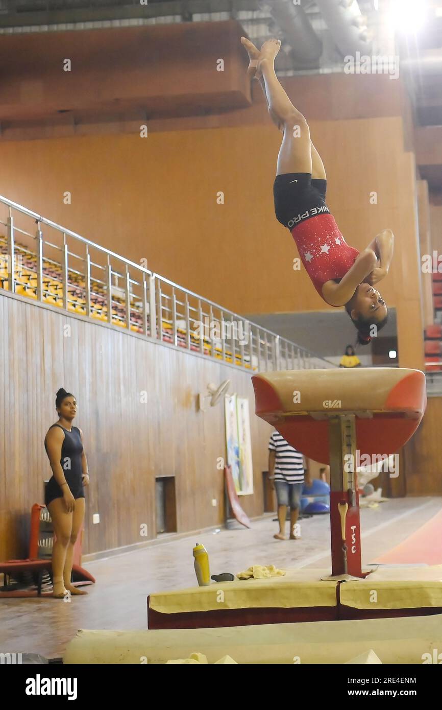 Olympian gymnast Dipa karmakar practicing hard under the eyes of ...