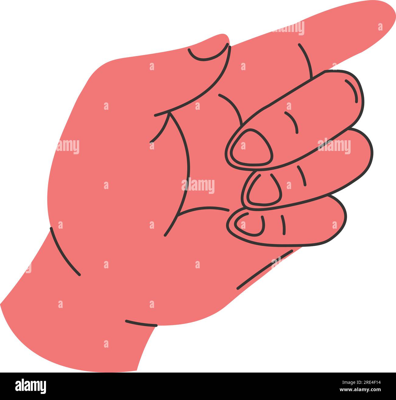 Non verbal communication and interaction, isolated hand with pointing ...