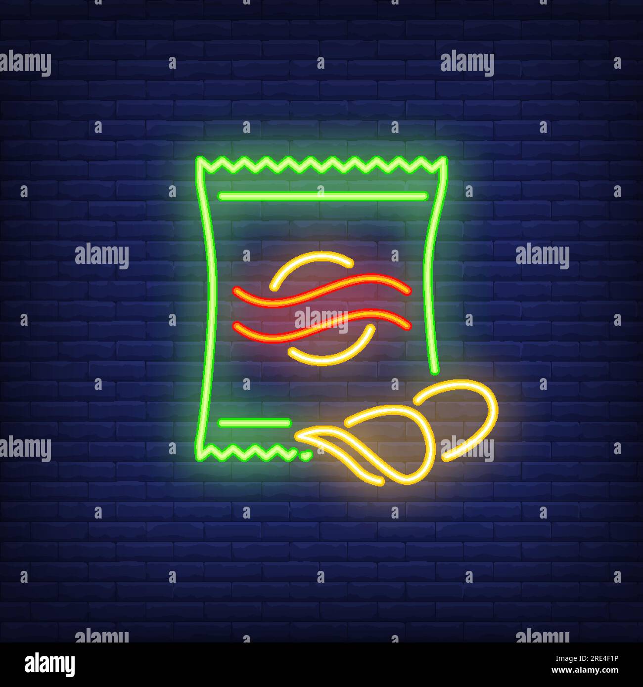 Potato chips neon hi-res stock photography and images - Alamy