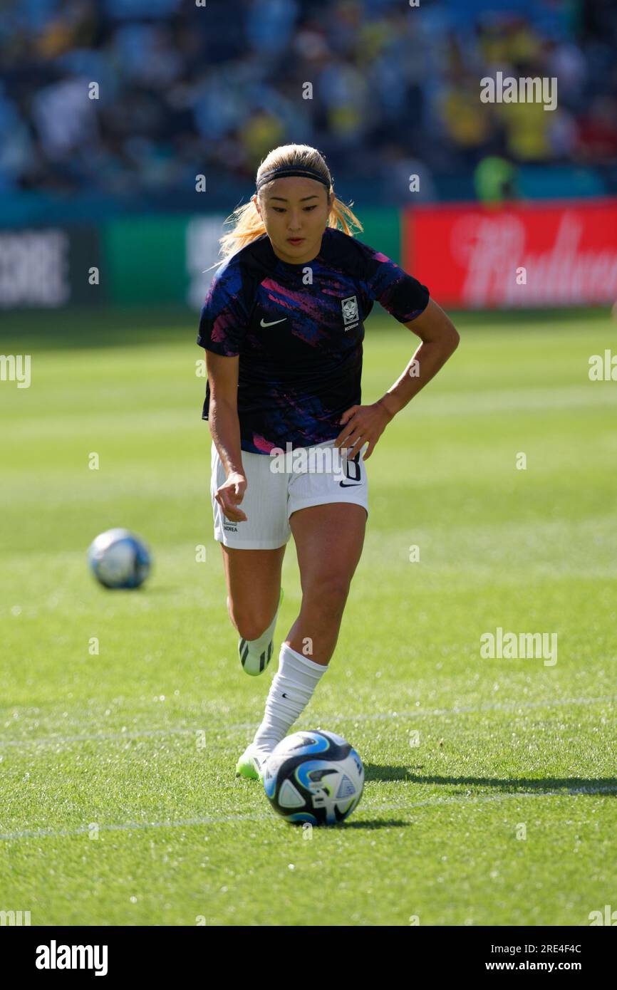 Sydney, Australia. 25th July, 2023. Sohyun Cho of Korea Republic warms ...