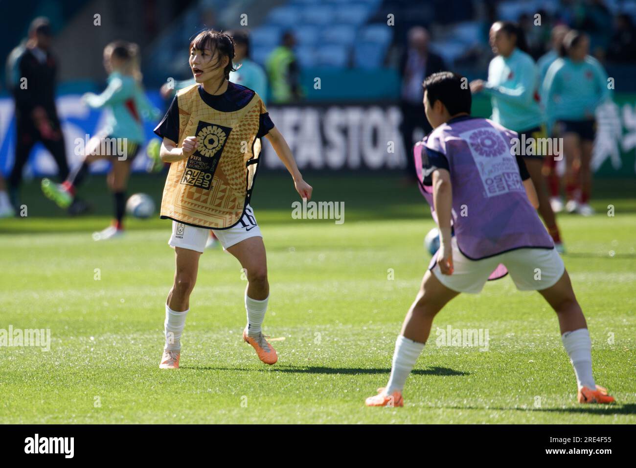 Sydney, Australia. 25th July, 2023. Selgi Jang of Korea Republic warms ...