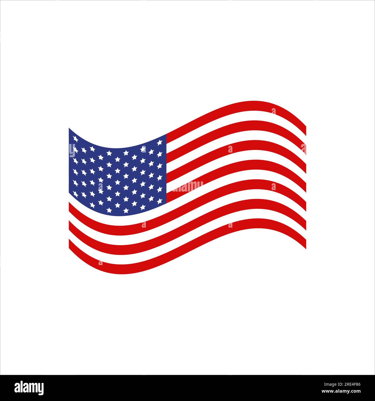 American flag, Patriotic symbol of the USA, Vector illustration of ...