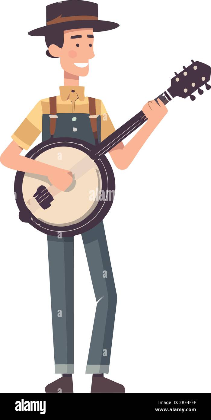 Cowboy playing guitar Cut Out Stock Images & Pictures - Alamy