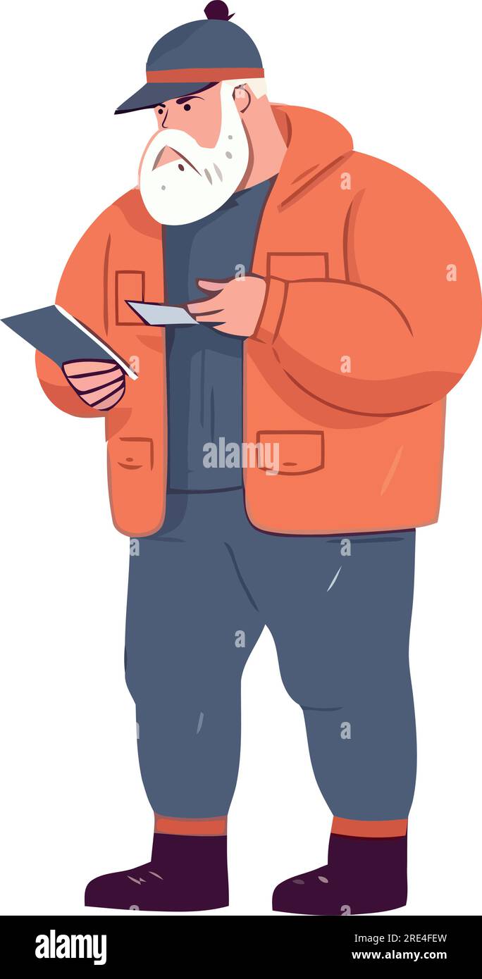 Man looking over winter Cut Out Stock Images & Pictures - Alamy