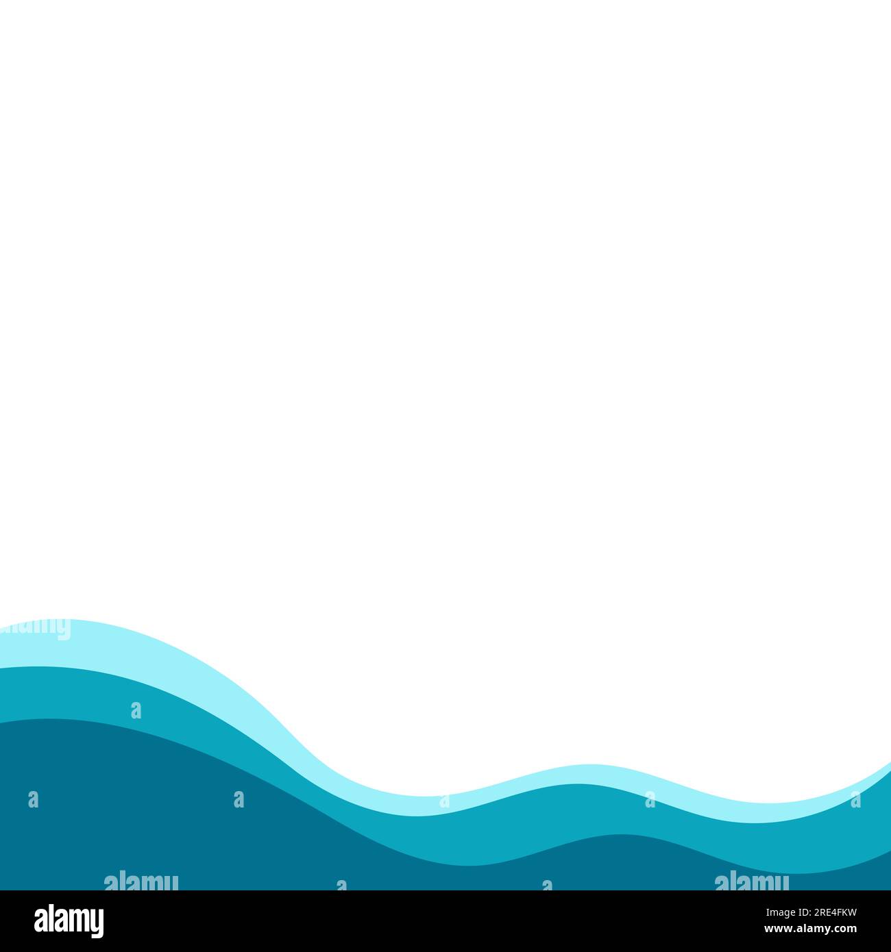 Corner frame water design elements isolate. Waves frame vector Stock ...