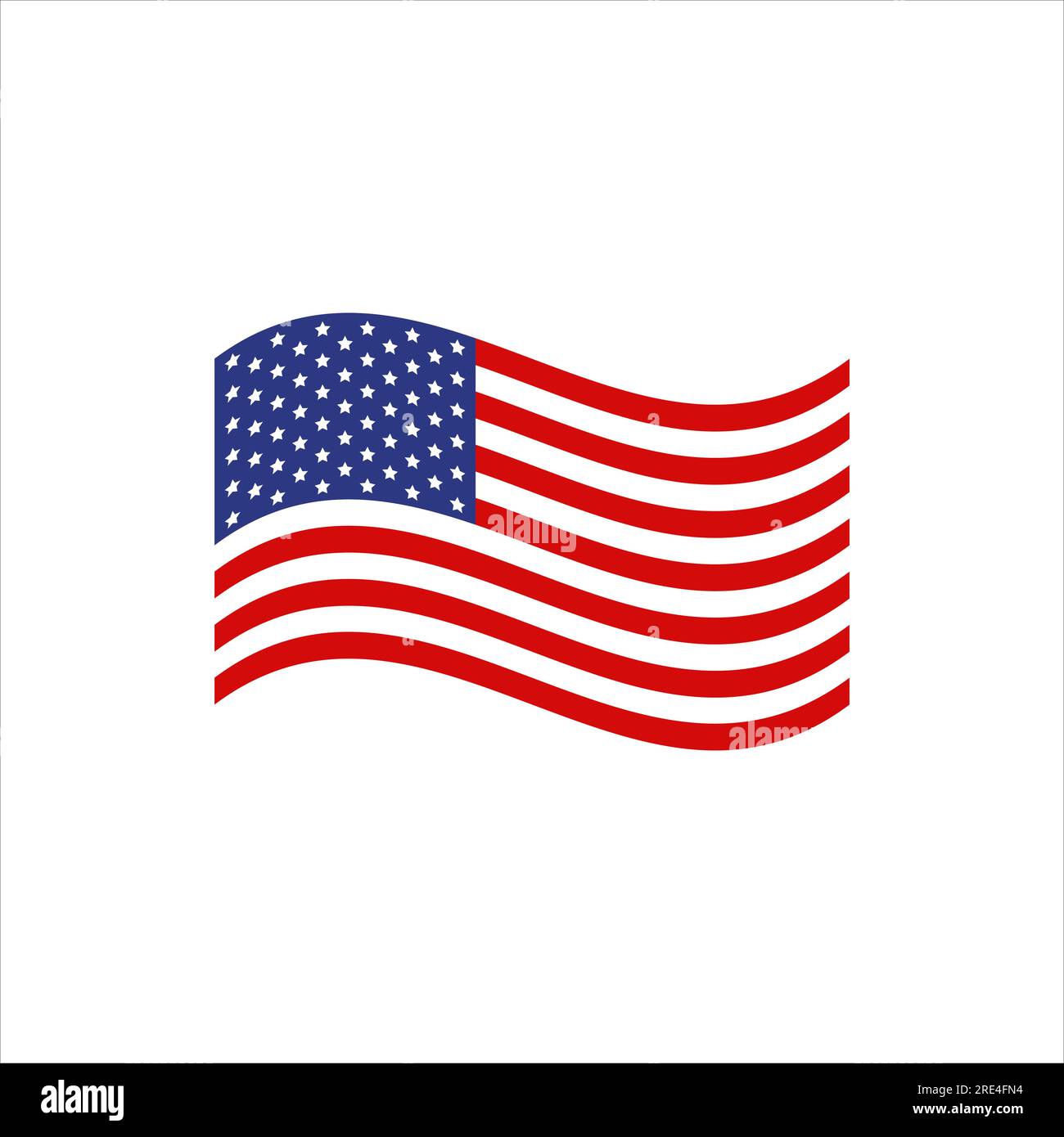 American flag, Patriotic symbol of the USA, Vector illustration of ...