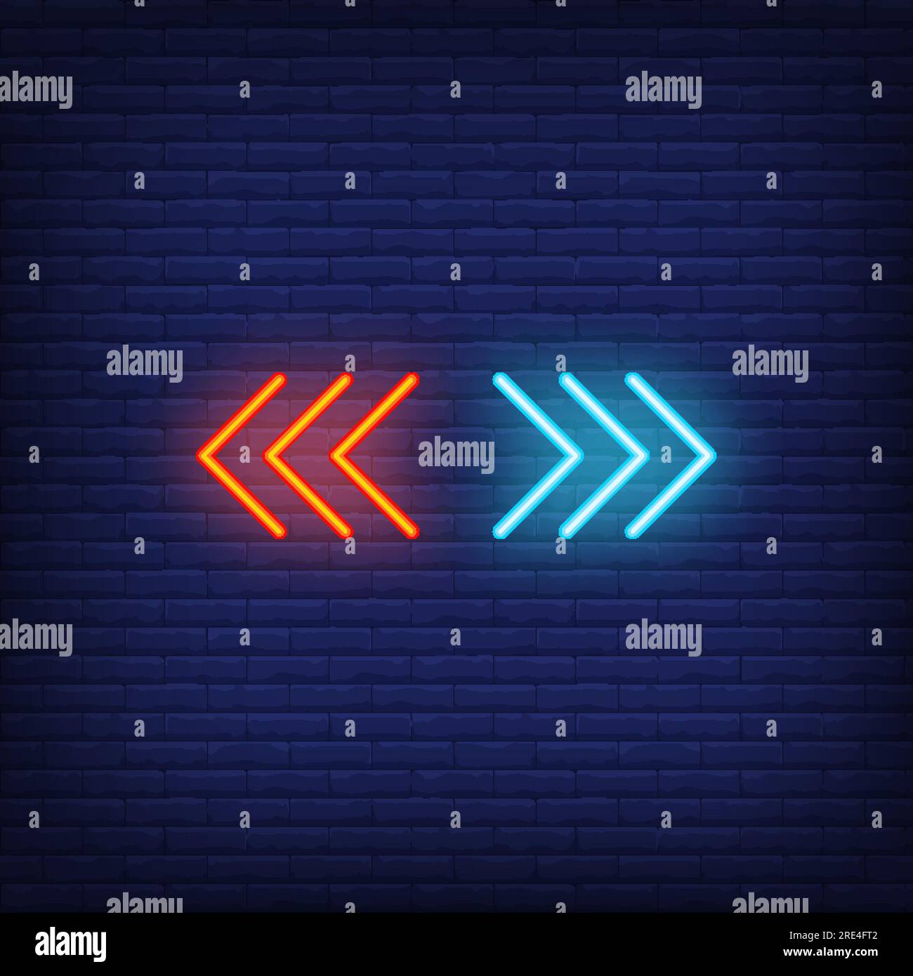 Neon sign red blue arrow Stock Vector Images - Alamy