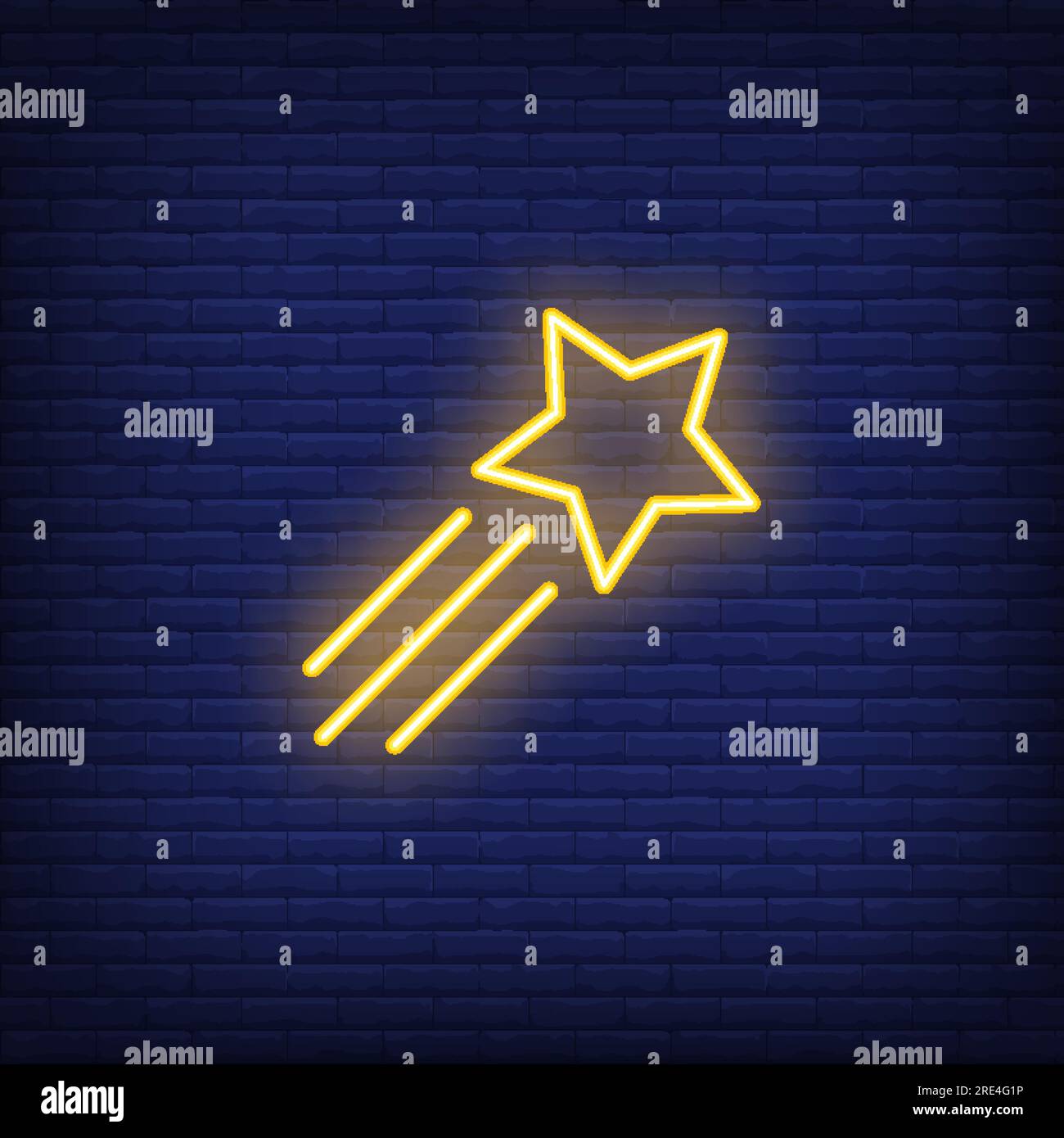 Shooting star neon sign Stock Vector Image & Art - Alamy