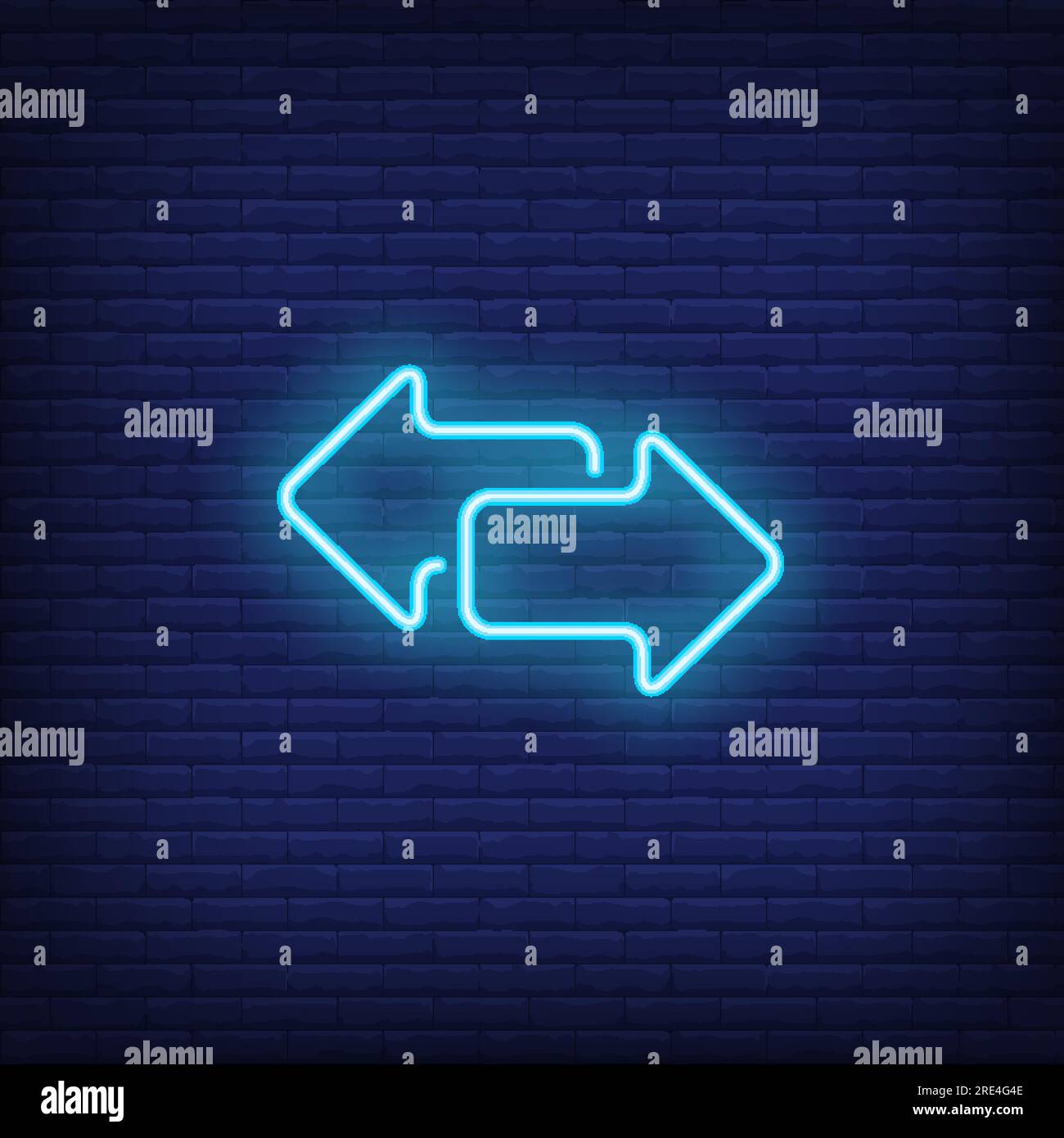 Two pointers neon sign Stock Vector Image & Art - Alamy