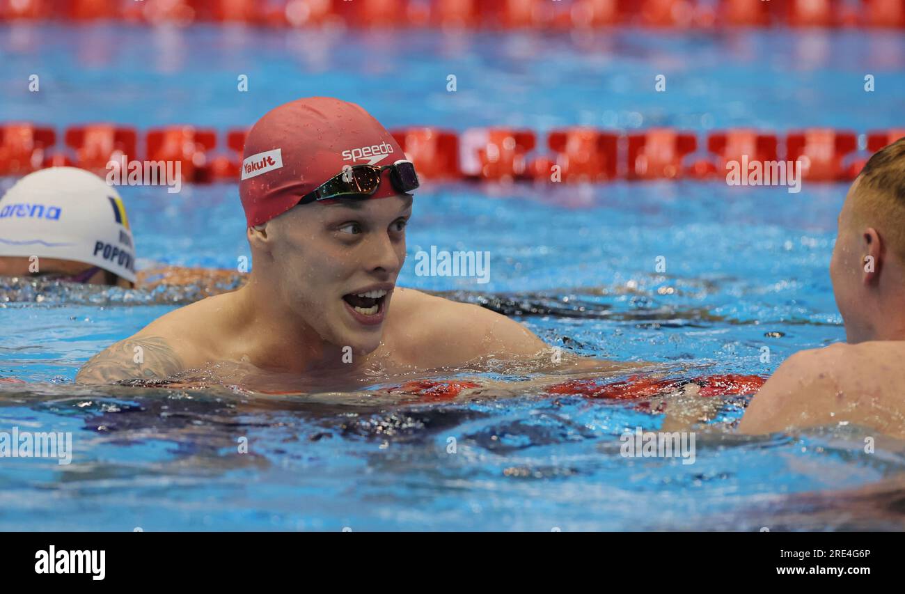 RICHARDS Matthew of United Kingdom reacts during men's 200m freestyle ...