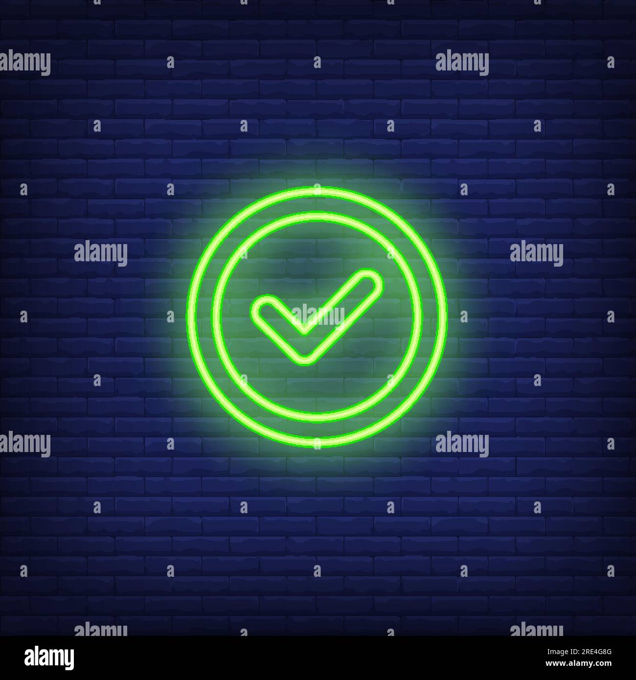 Neon check mark hi-res stock photography and images - Alamy