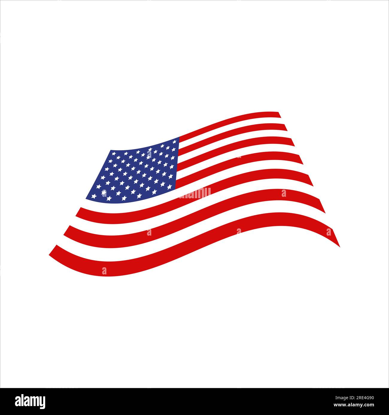 American flag, Patriotic symbol of the USA, Vector illustration of ...