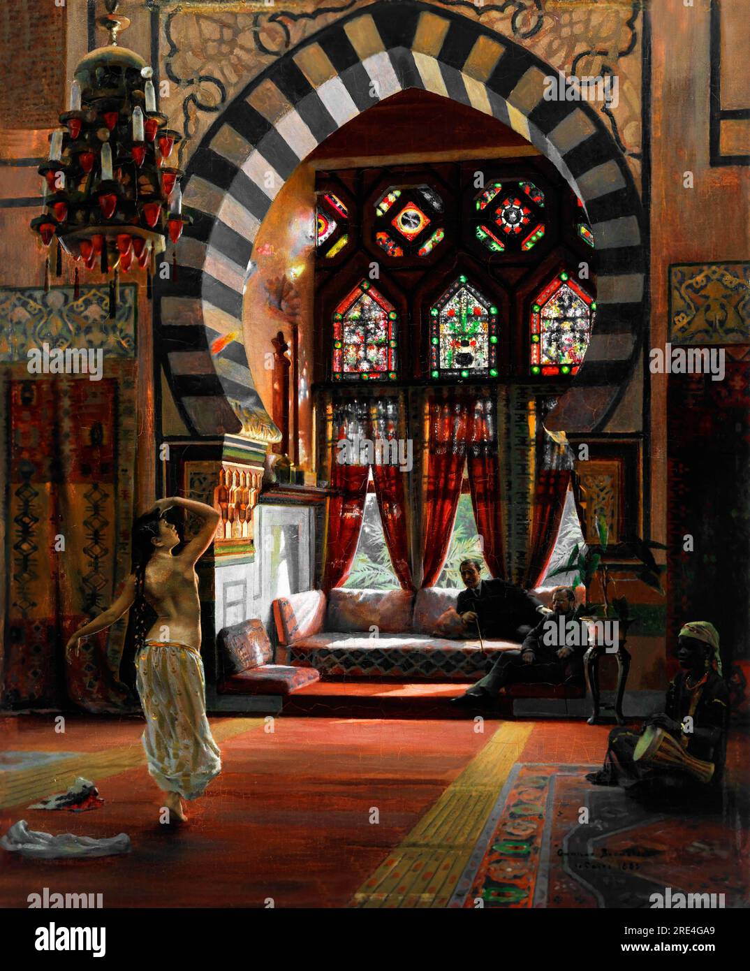 Almee, an egyptian dancer, 1883. A Woman Dancing in an Ornate Middle ...