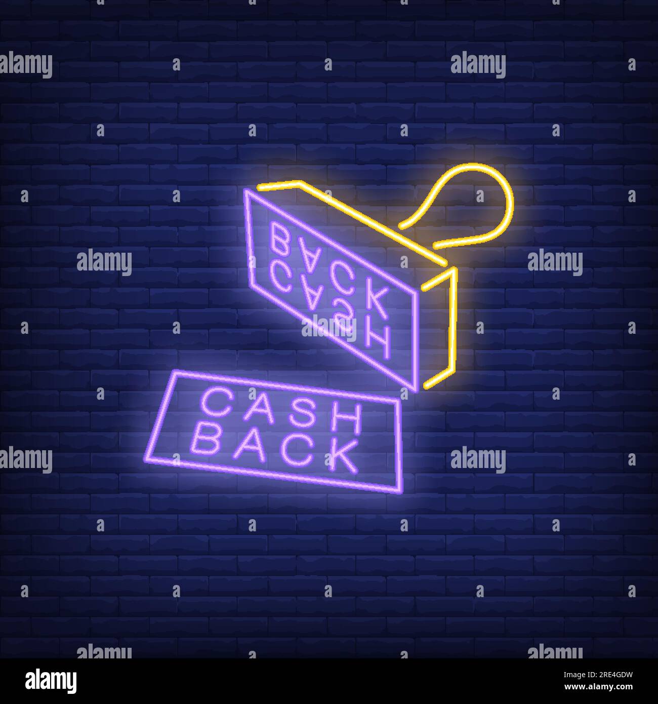 Cash back stamp with imprint neon sign Stock Vector Image & Art - Alamy