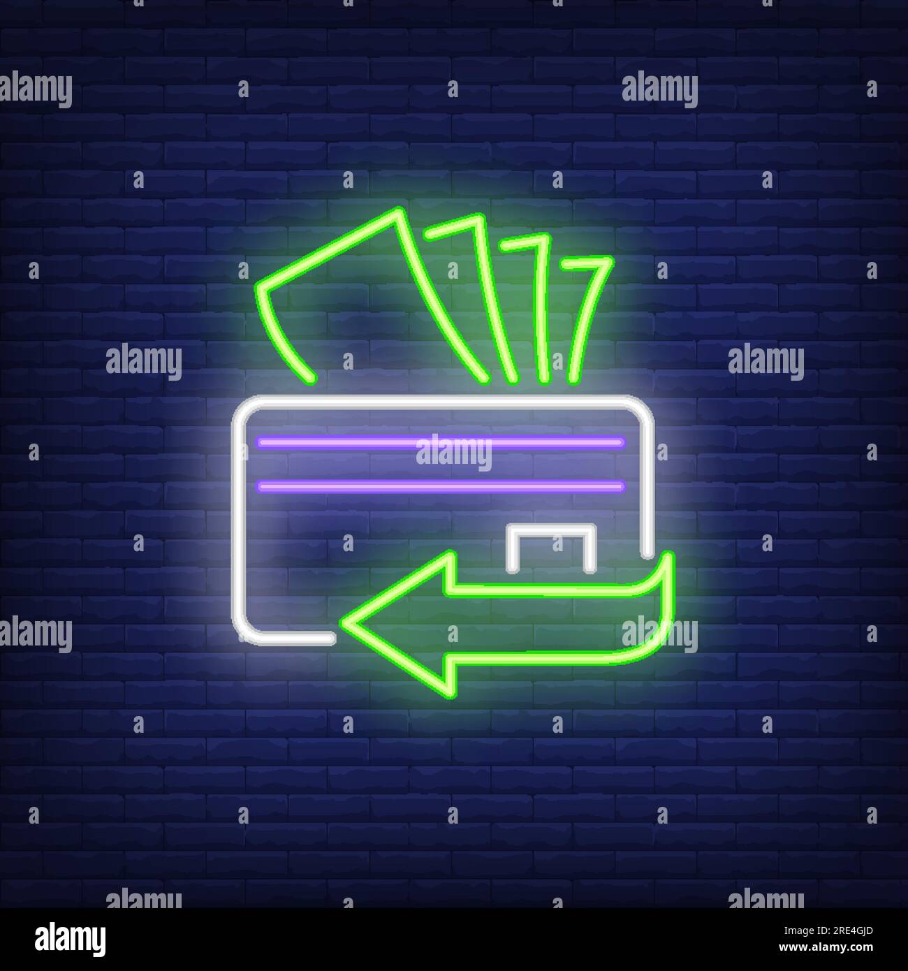 Cash back card neon sign Stock Vector Image & Art - Alamy